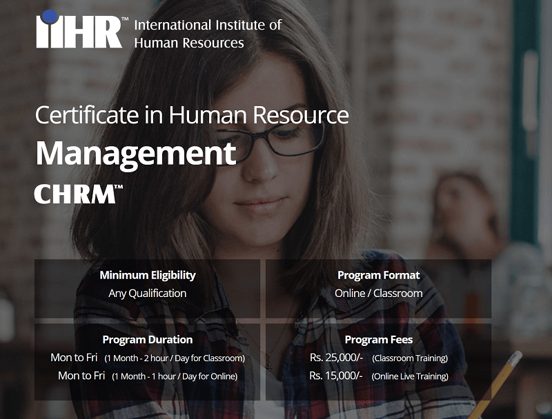 Certified Human Resources Manager | IIHR | HR Training Institute | HR ...